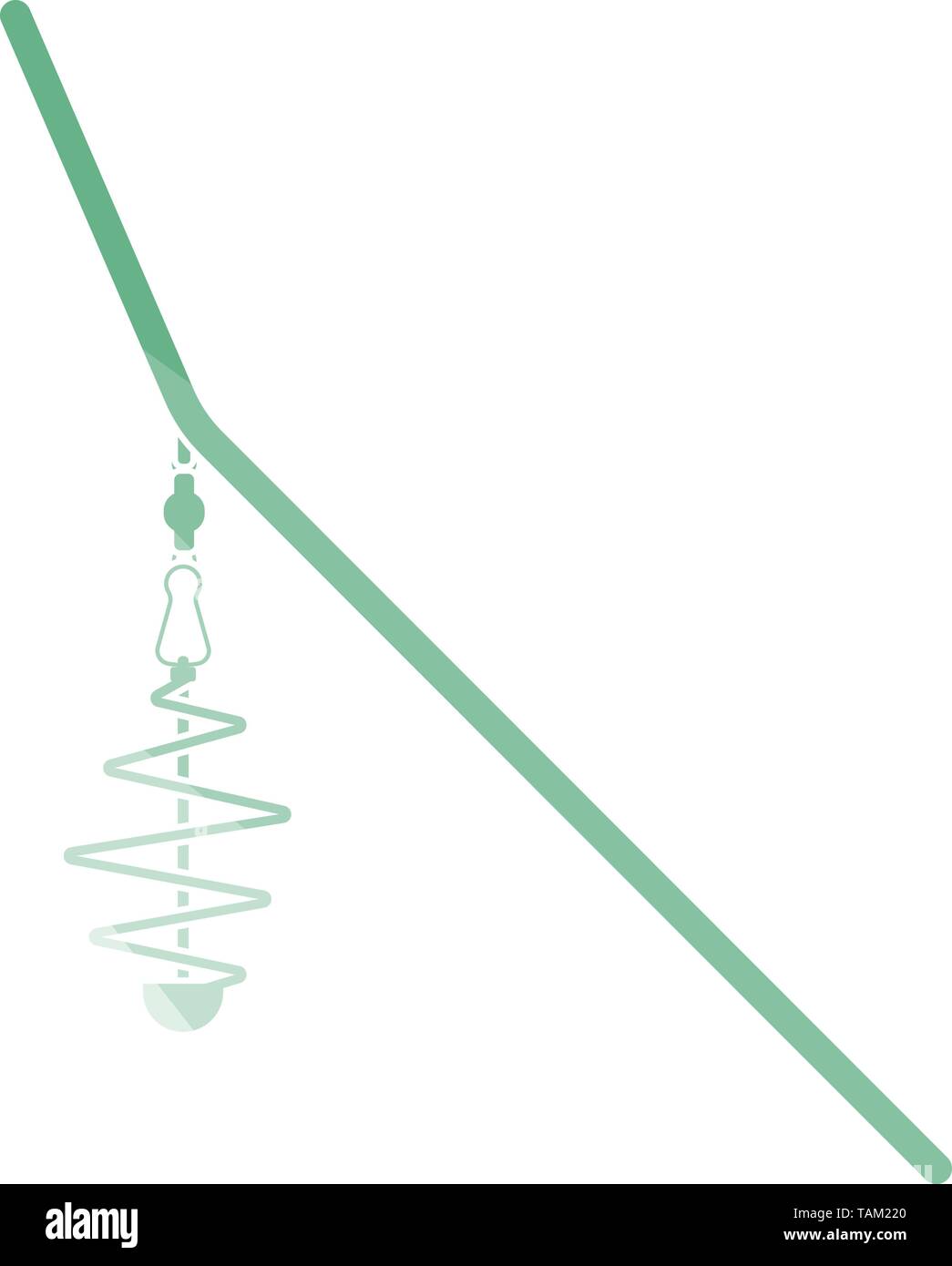 Icon Of Fishing Feeder Net. Flat Color Ladder Design. Vector ...