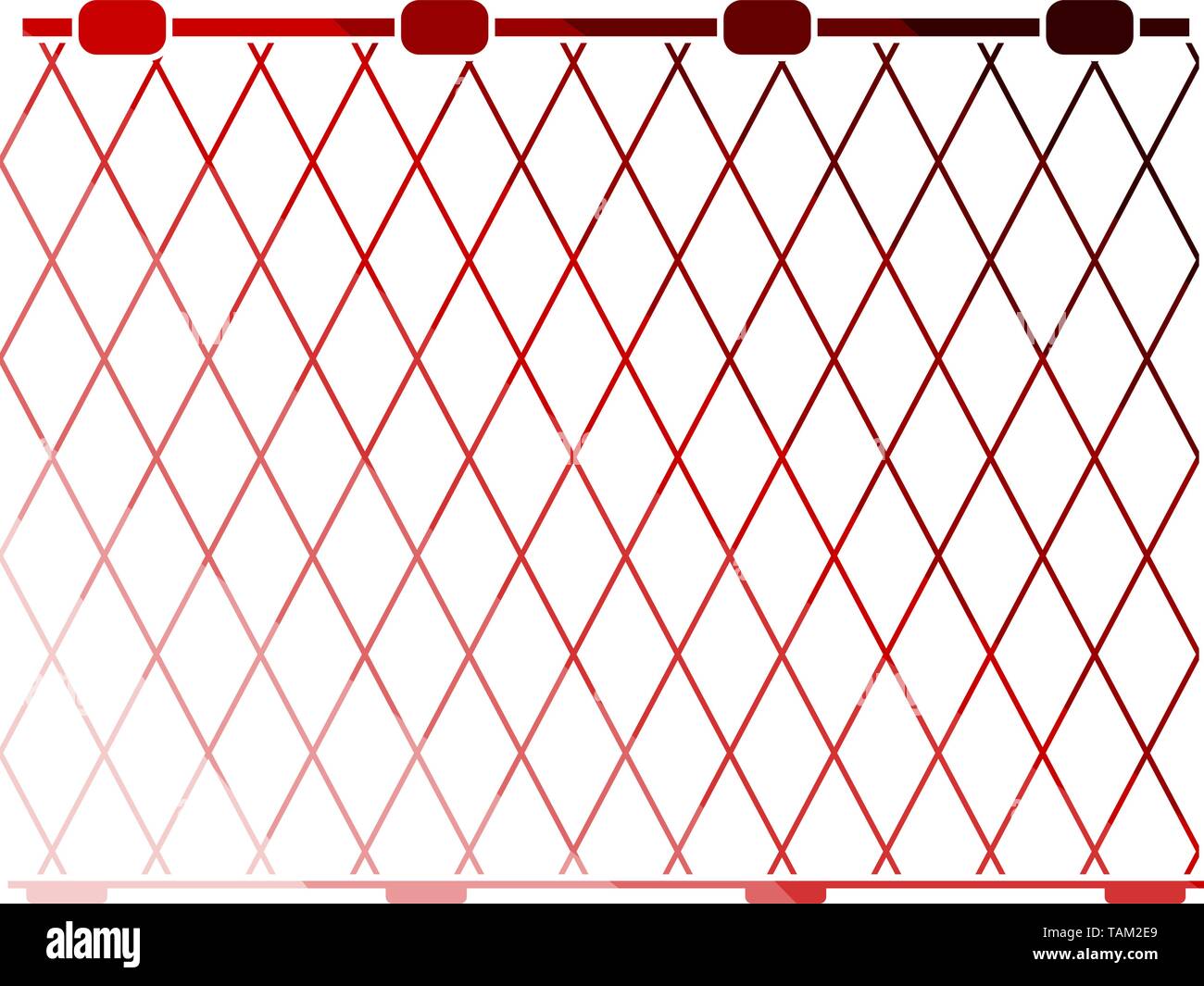 Icon Of Fishing Net. Flat Color Ladder Design. Vector Illustration ...
