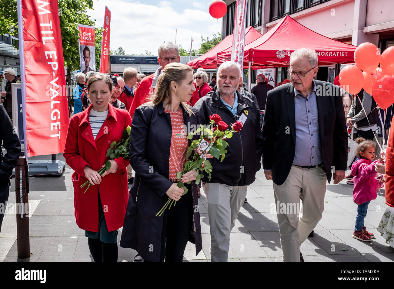 Denmark, Albertslund - May 25, 2019. Mette Frederiksen, Danish Social ...