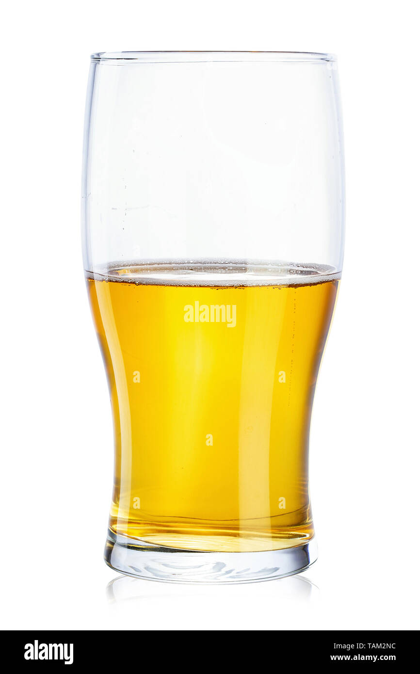 Half drunk glass of lager beer hi-res stock photography and images - Alamy