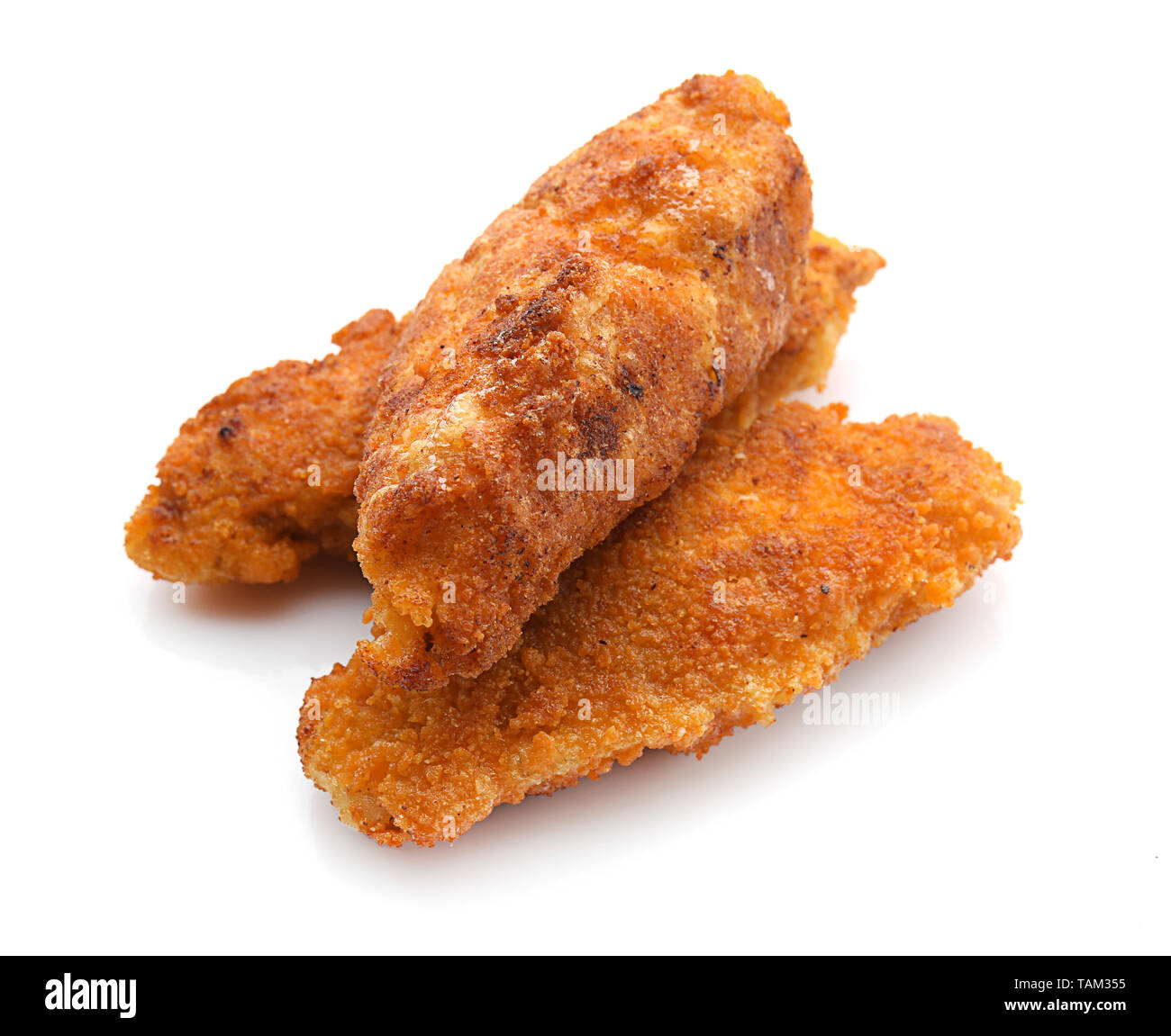 Tasty nuggets on white background Stock Photo - Alamy