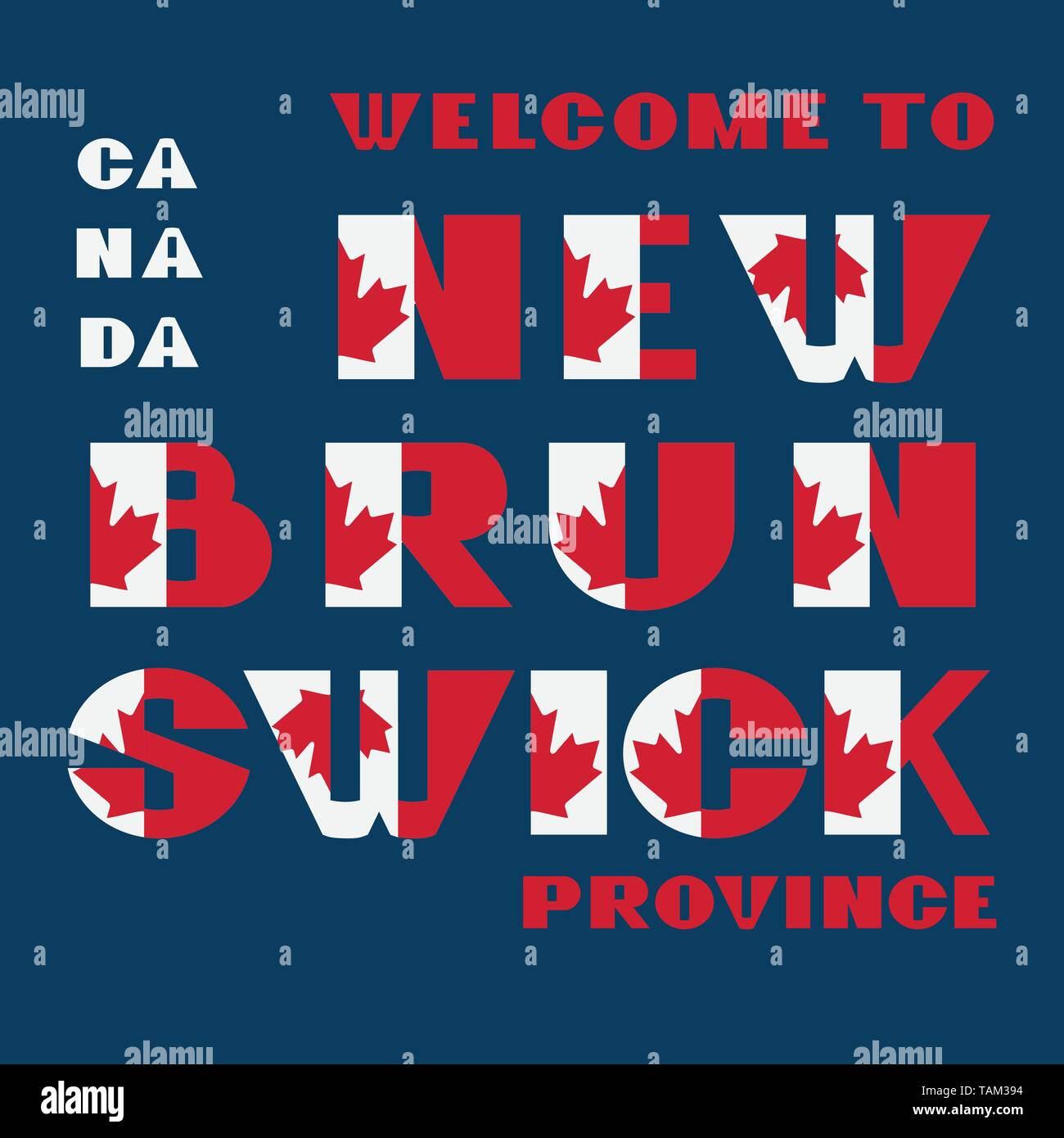 New brunswick travel Stock Vector Images - Alamy