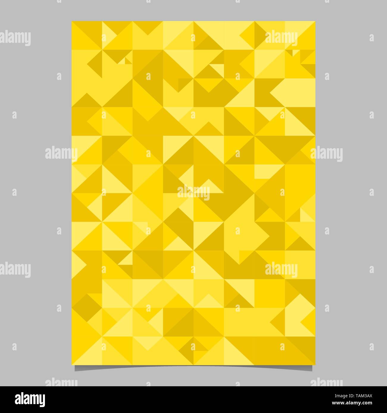 Seamless geometrical golden mosaic triangle poster template design ...