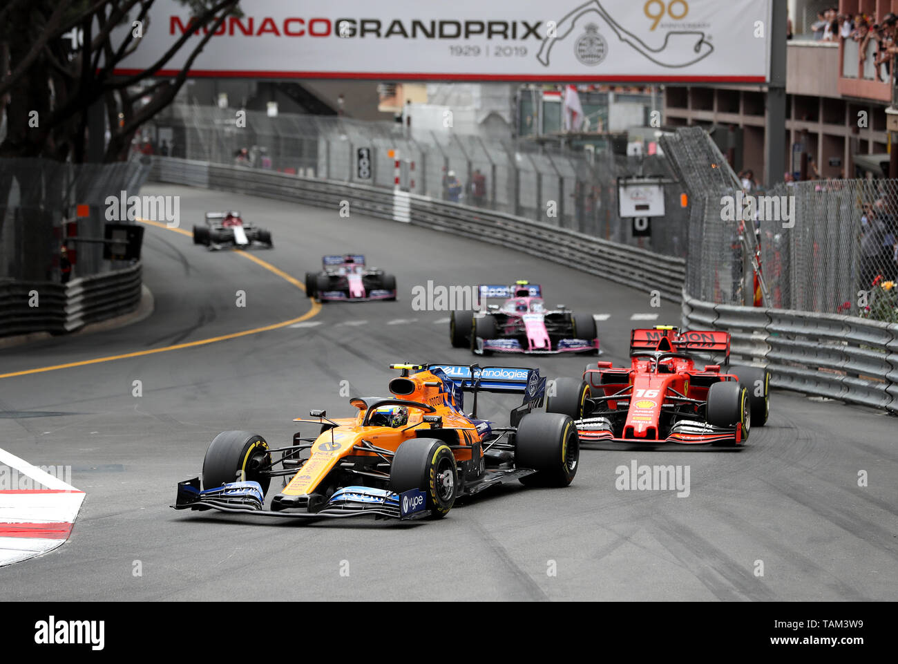 McLaren's Lando Norris during the 2019 Monaco Grand Prix at the Circuit ...