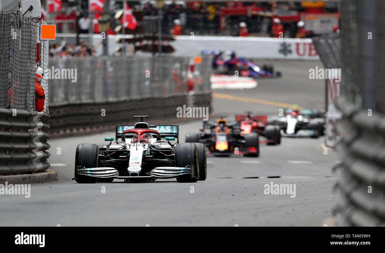Mercedes' Lewis Hamilton during the 2019 Monaco Grand Prix at the ...