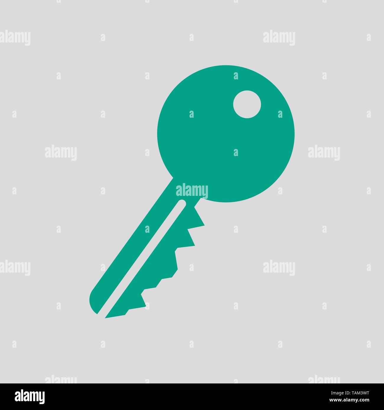 Key Icon. Green on Gray Background. Vector Illustration Stock Vector ...