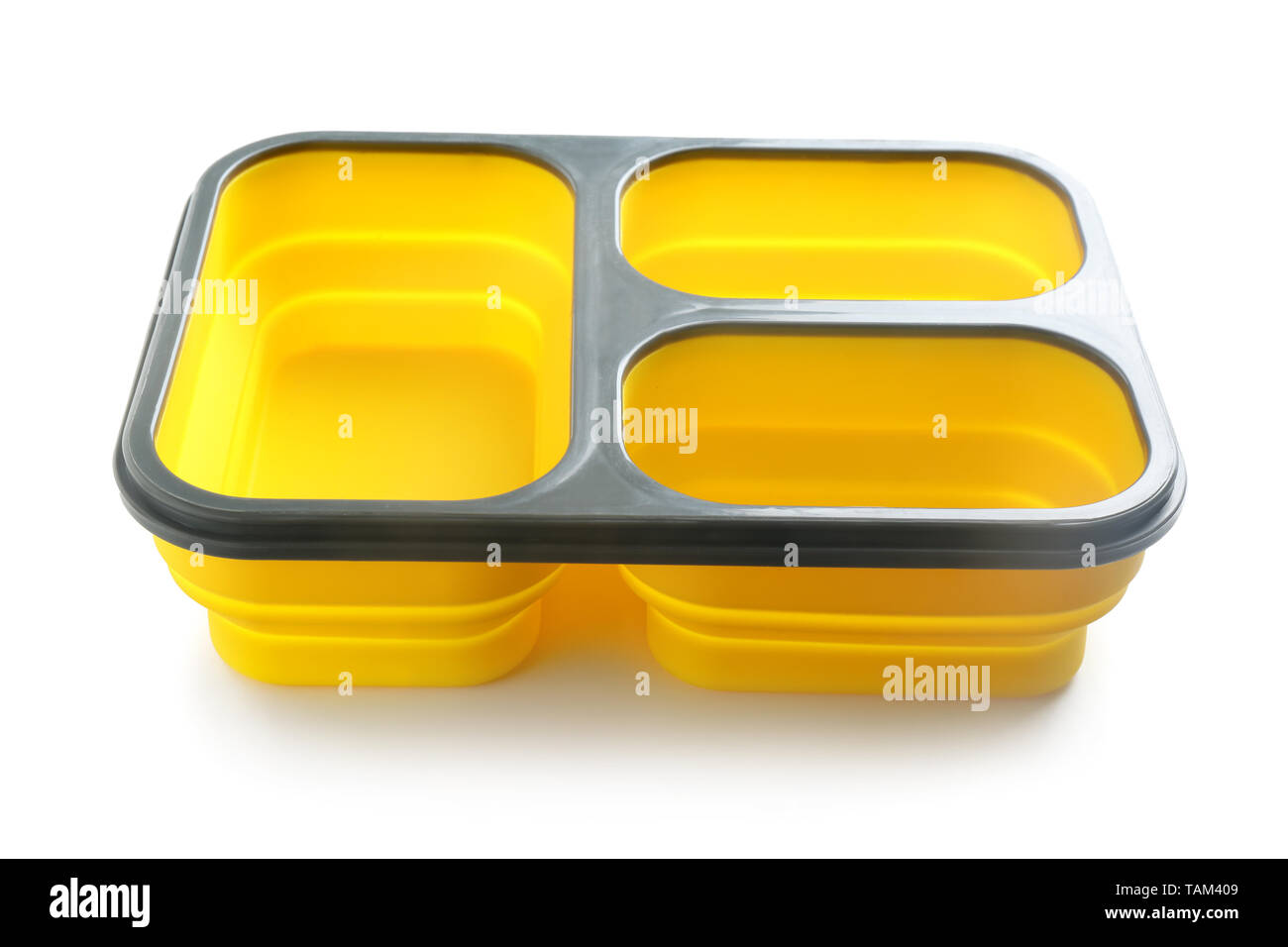 Empty school lunch box on white background Stock Photo - Alamy