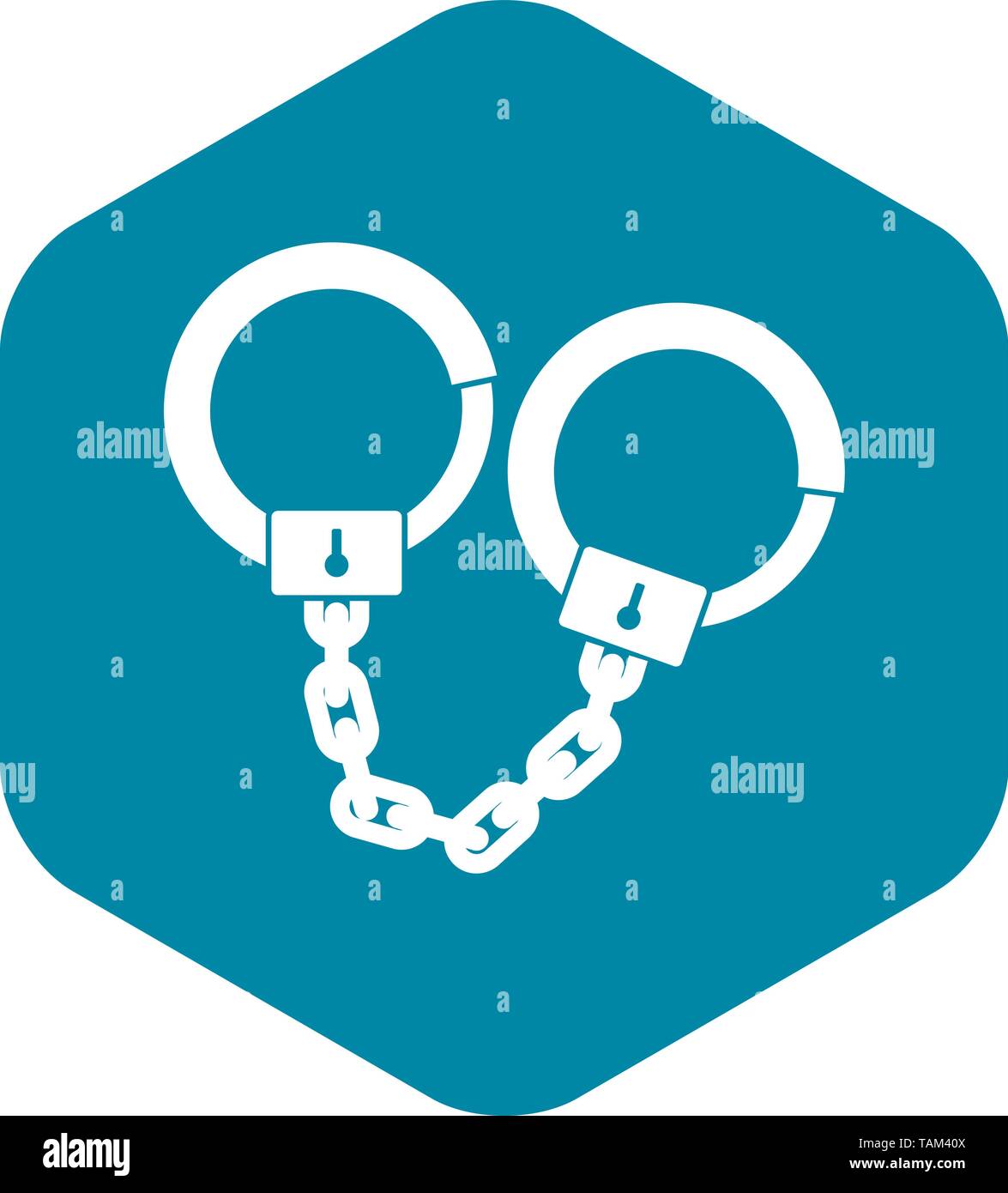 Handcuffs icon, simple style Stock Vector Image & Art - Alamy