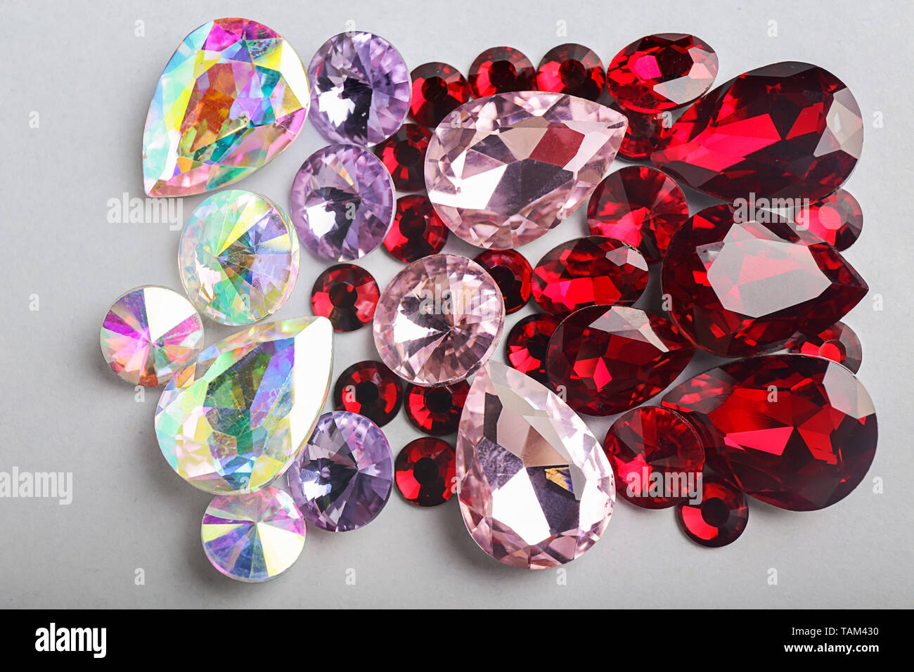 Precious stones for jewellery on white background Stock Photo - Alamy