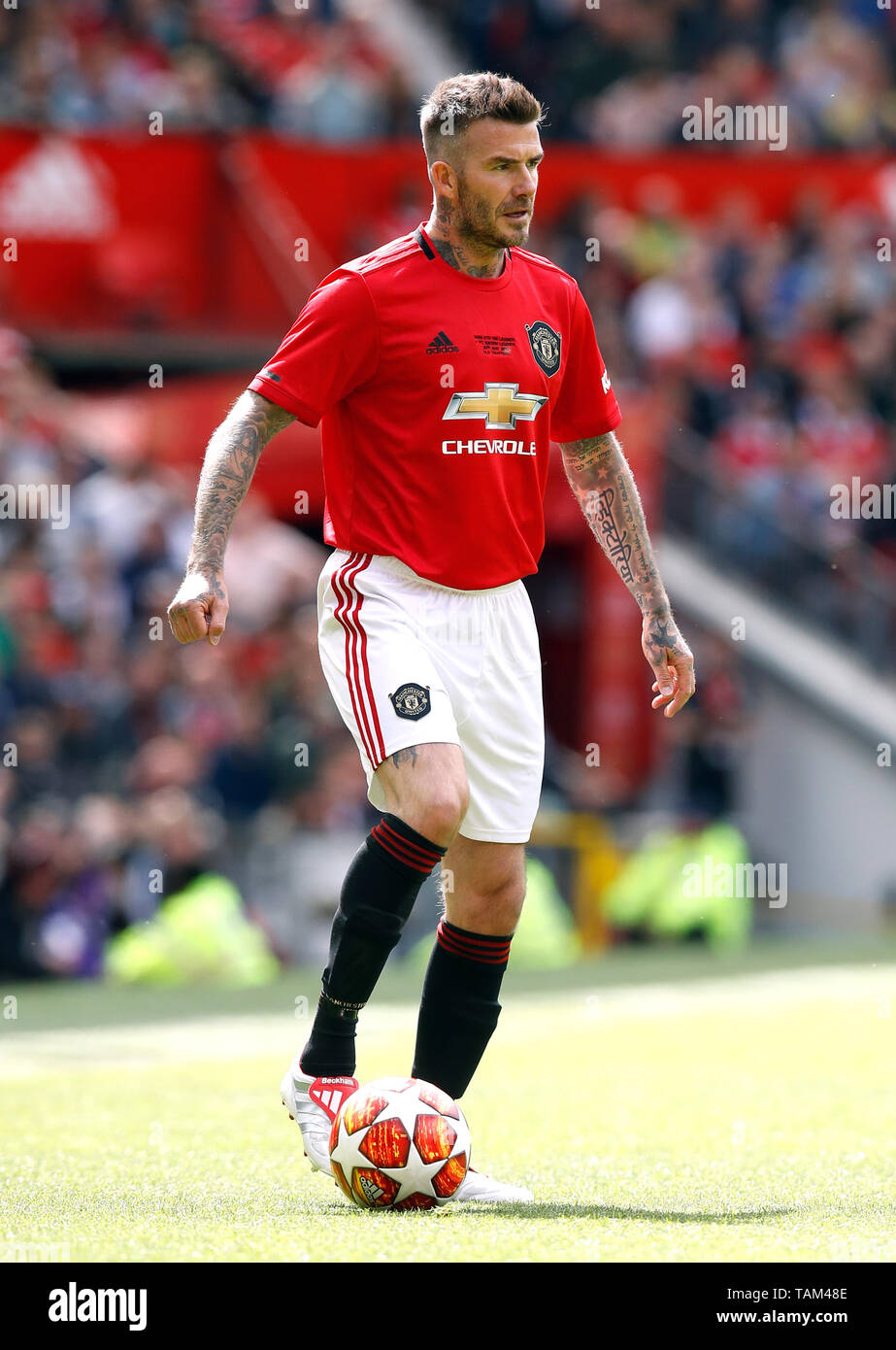 Manchester United Legends David Beckham during the legends match at Old ...