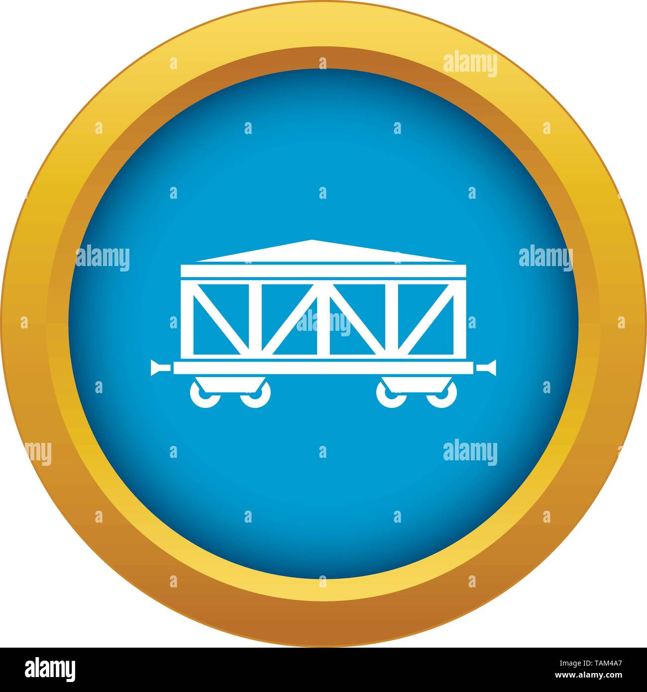 Train cargo wagon icon blue vector isolated Stock Vector Image & Art ...