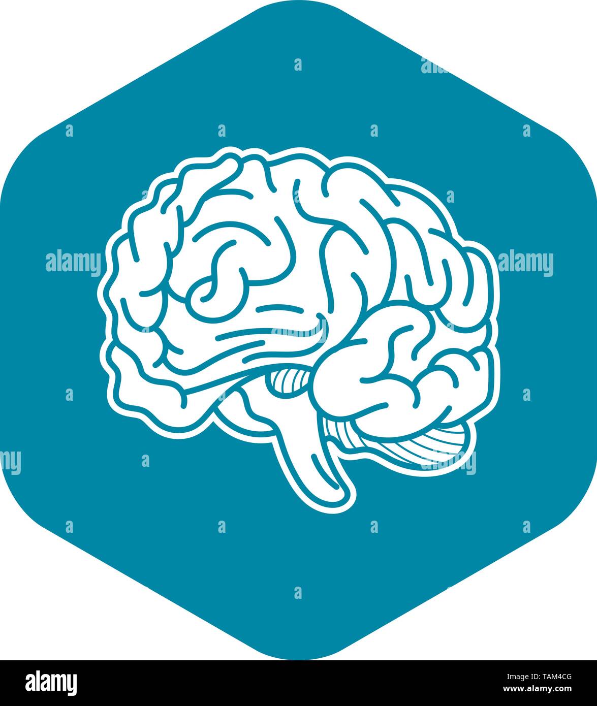 Genius brain icon, simple style Stock Vector Image & Art - Alamy