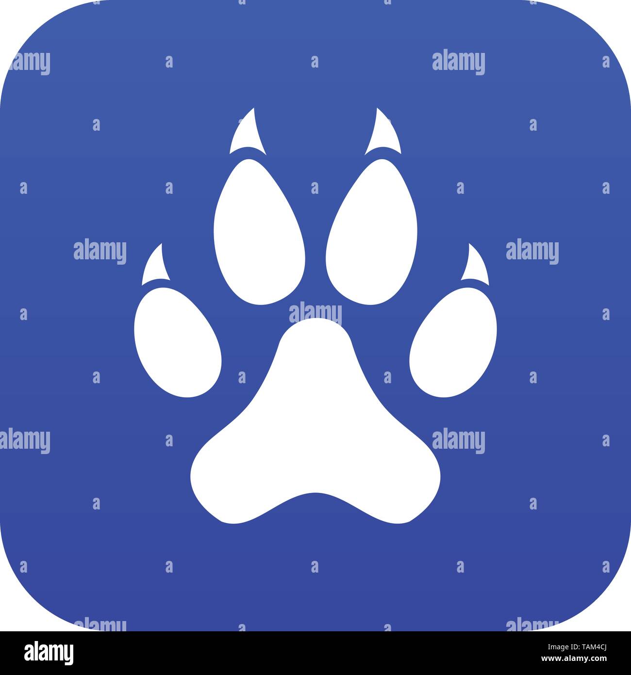Cat paw icon digital blue Stock Vector Image & Art - Alamy