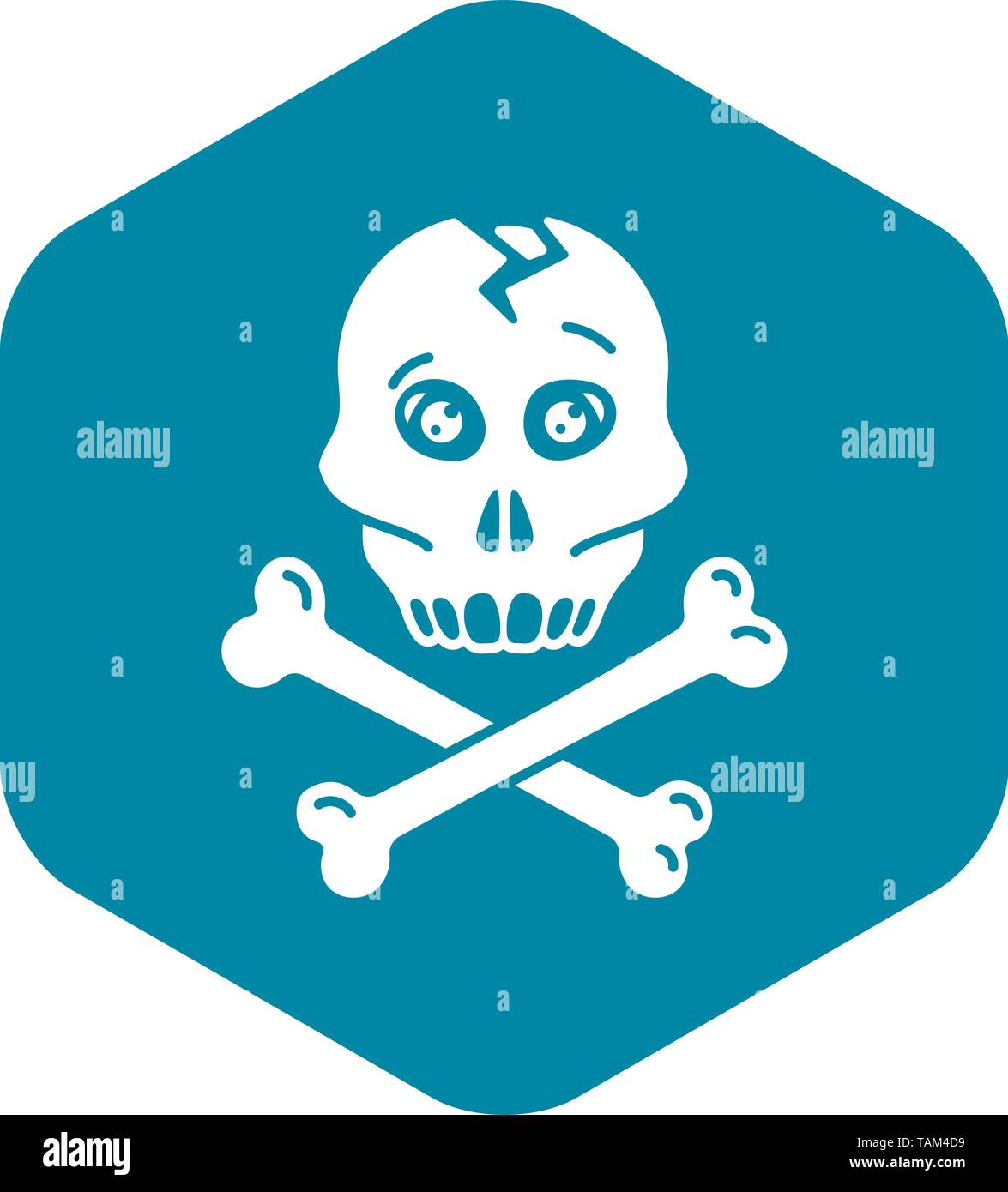 Skull bone icon, simple style Stock Vector Image & Art - Alamy