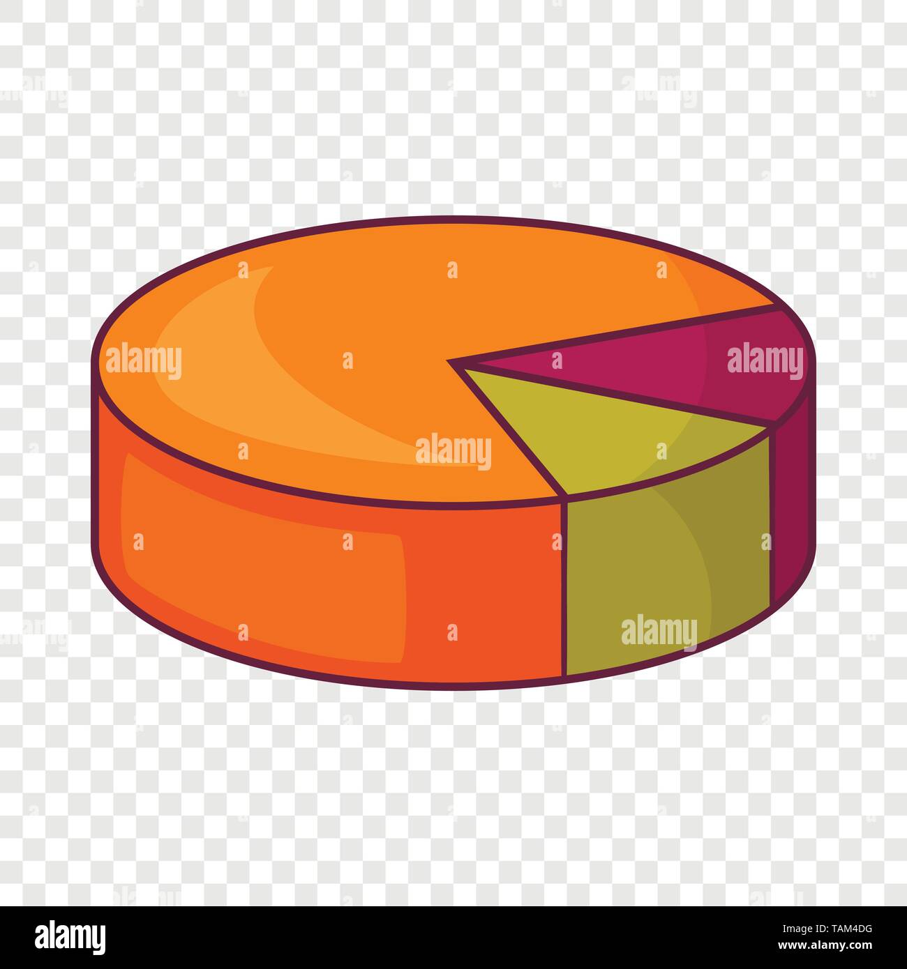 Colorful pie graphic chart icon, cartoon style Stock Vector Image & Art ...