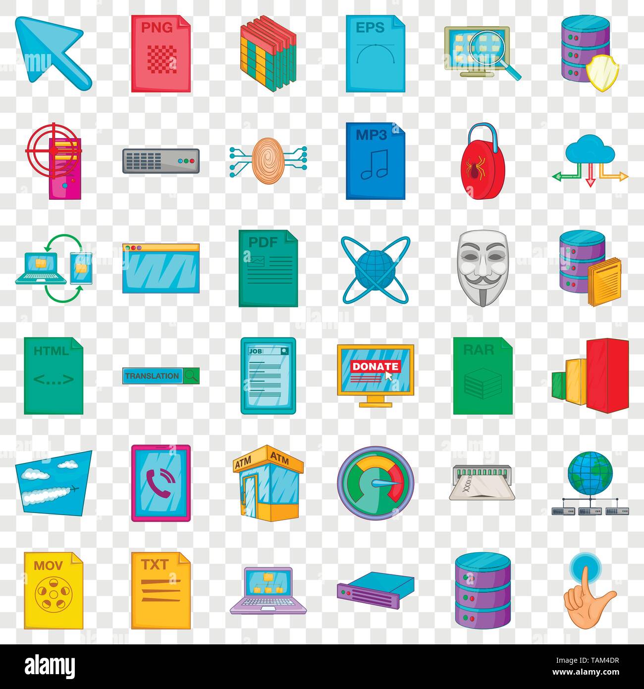 Router icons set, cartoon style Stock Vector Image & Art - Alamy