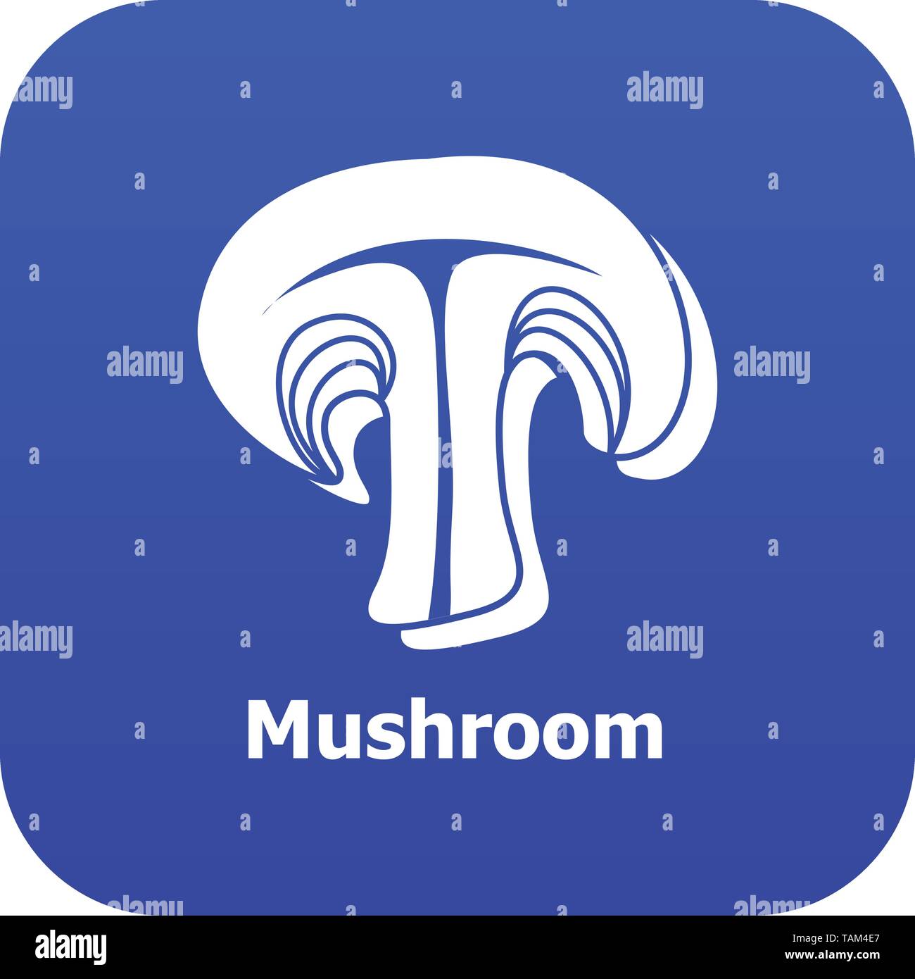 Mushroom icon blue vector Stock Vector Image & Art - Alamy
