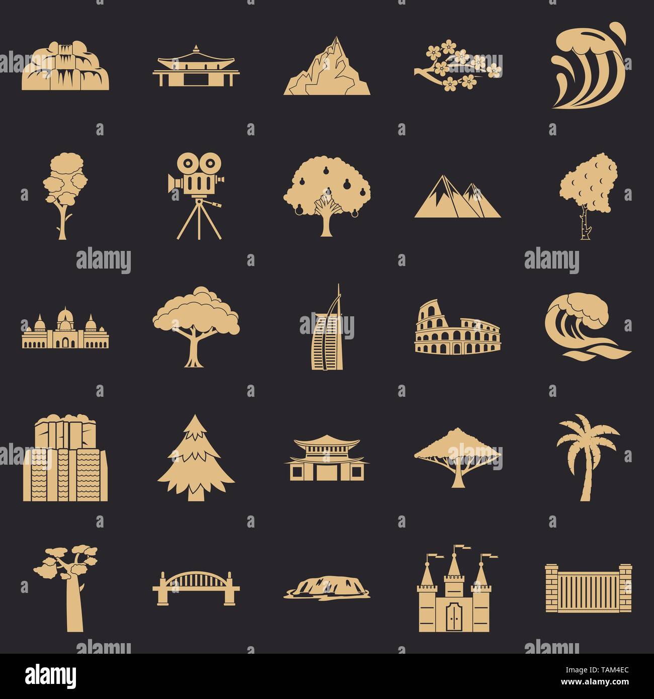 View icons set, simple style Stock Vector Image & Art - Alamy