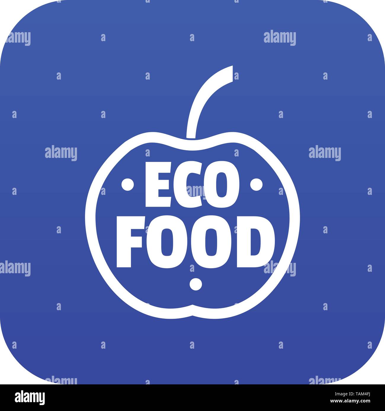 Organic food icon blue vector Stock Vector Image & Art - Alamy