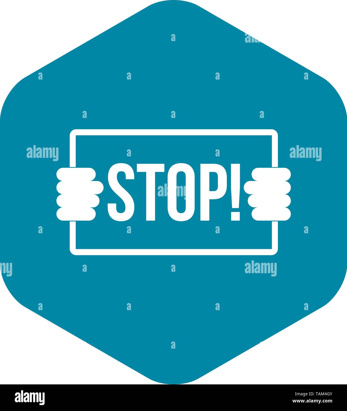 Stop icon, simple style Stock Vector Image & Art - Alamy