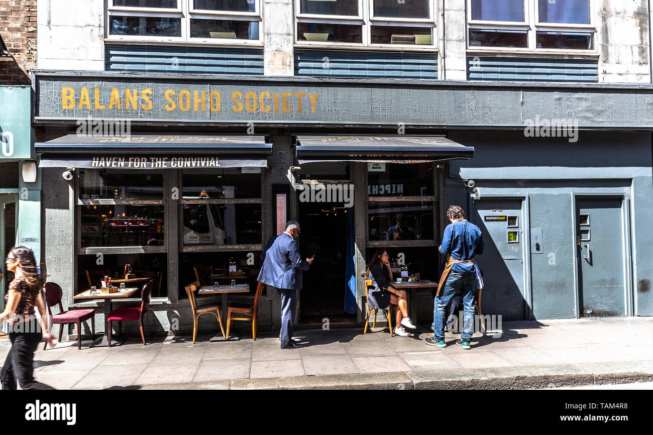 Balans soho society london hi-res stock photography and images - Alamy