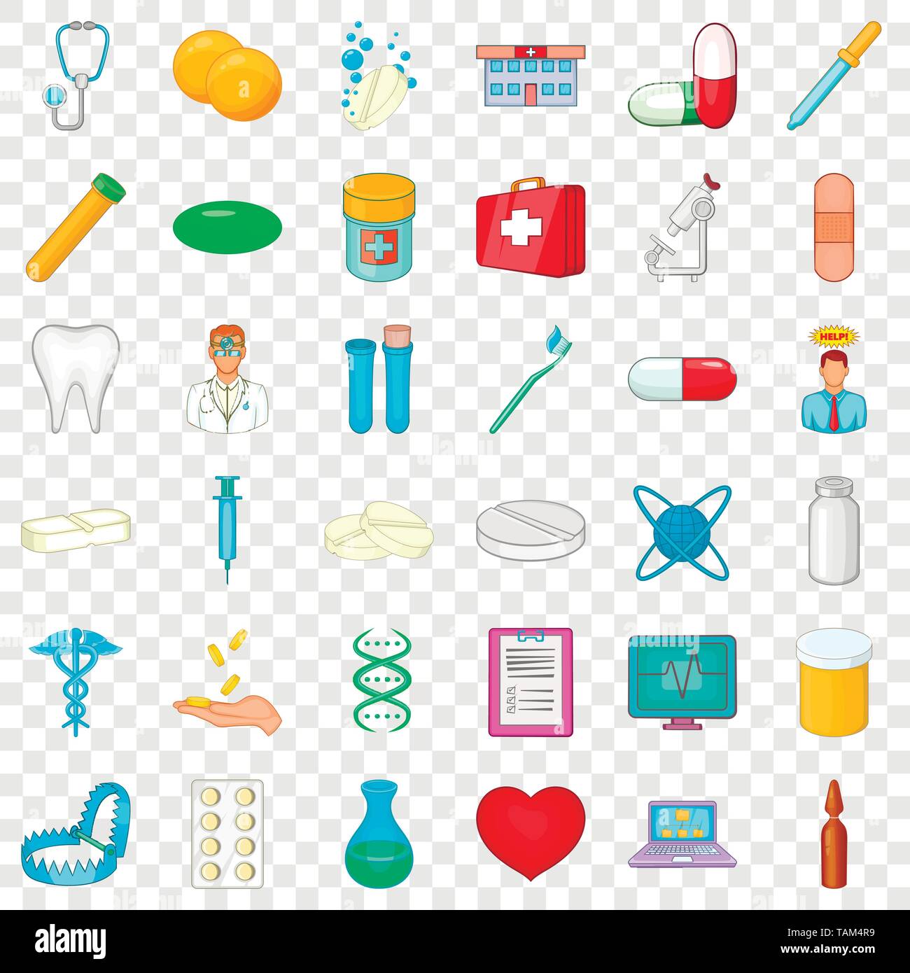 Medicine icons set, cartoon style Stock Vector Image & Art - Alamy