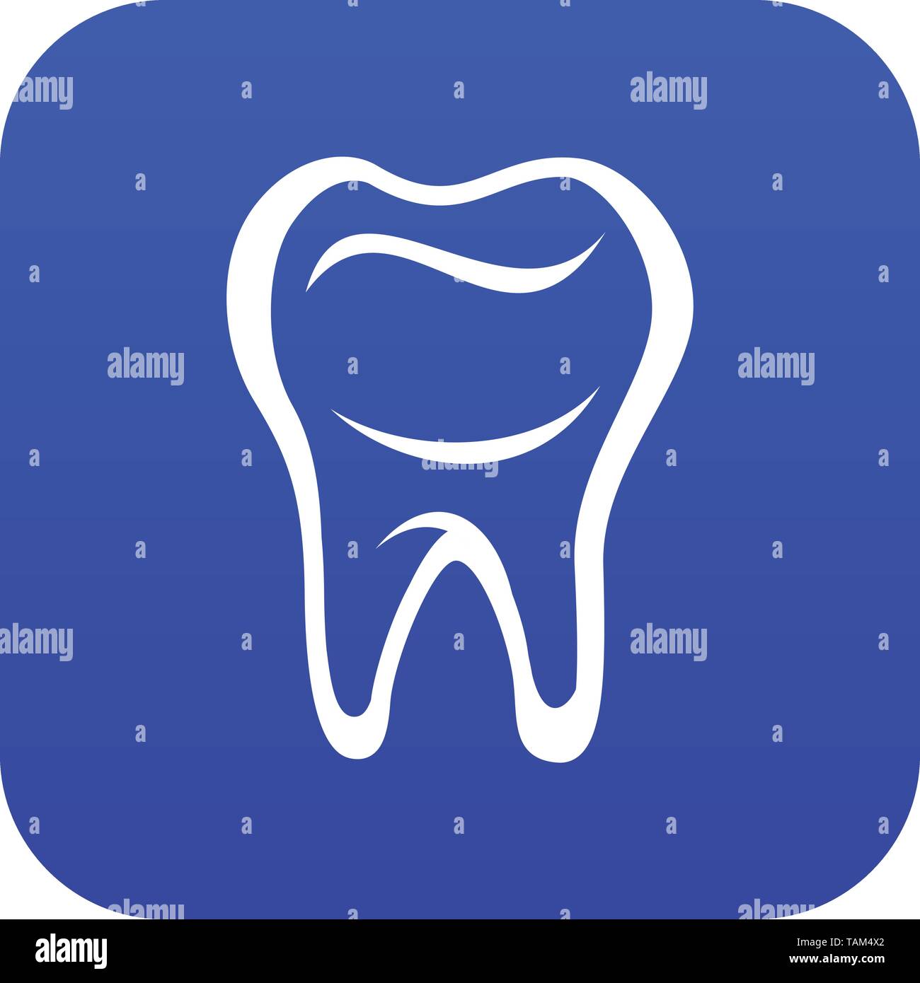 Tooth icon blue vector Stock Vector Image & Art - Alamy
