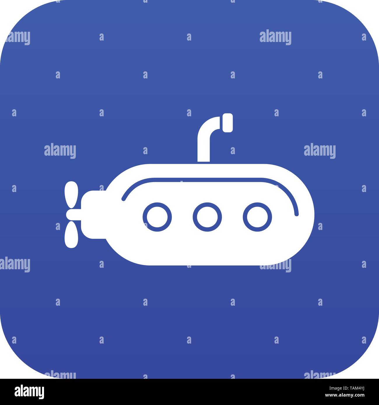 Submarine with periscope icon blue vector Stock Vector Image & Art - Alamy