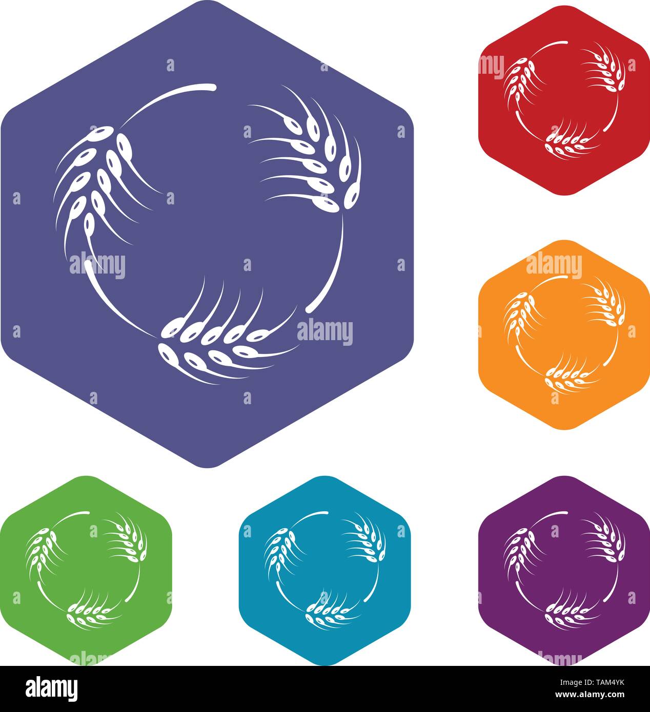 Rough wheat icons vector hexahedron Stock Vector Image & Art - Alamy