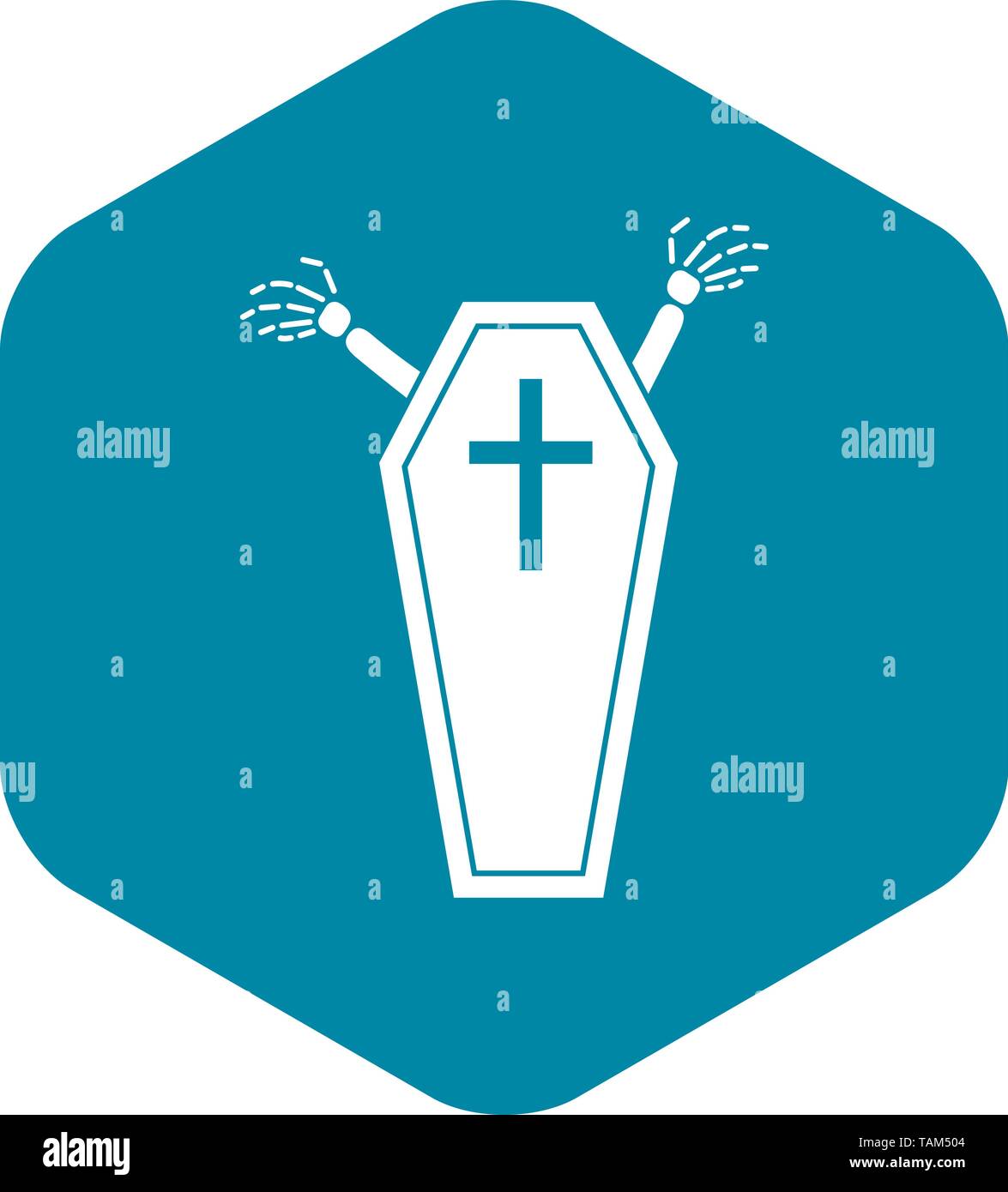 Halloween coffin icon, simple style Stock Vector Image & Art - Alamy