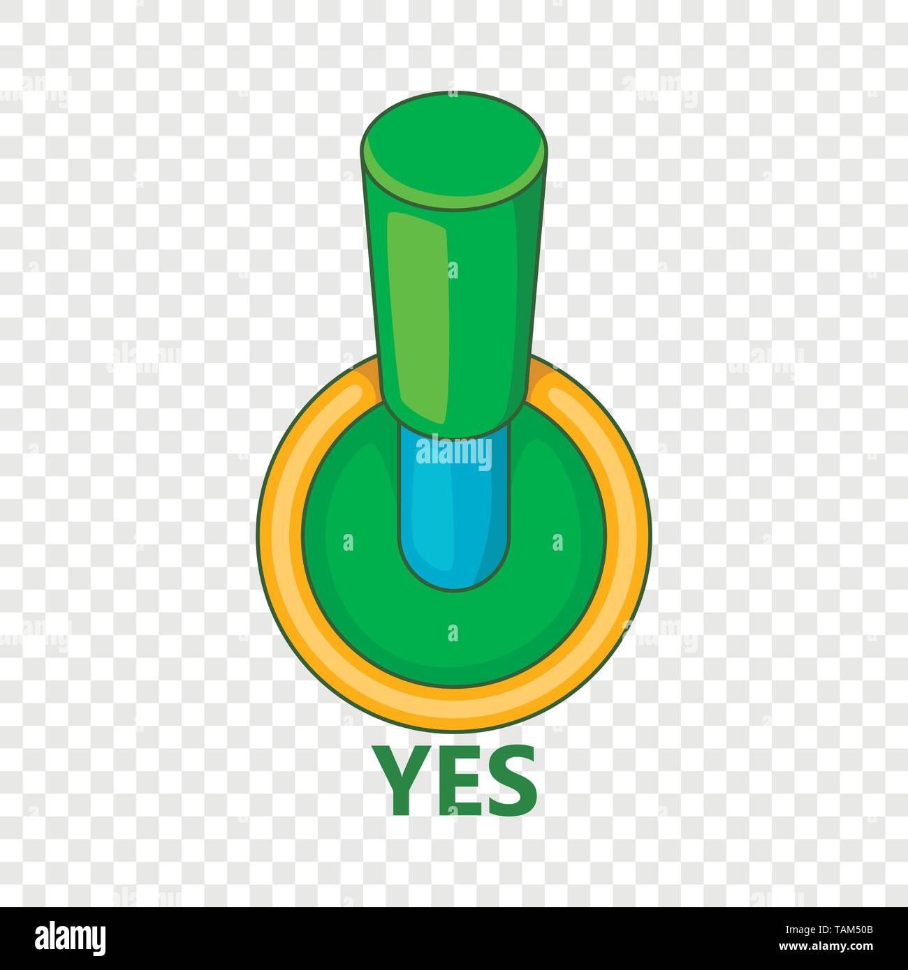 Toggle switch button in the agree position icon Stock Vector Image ...