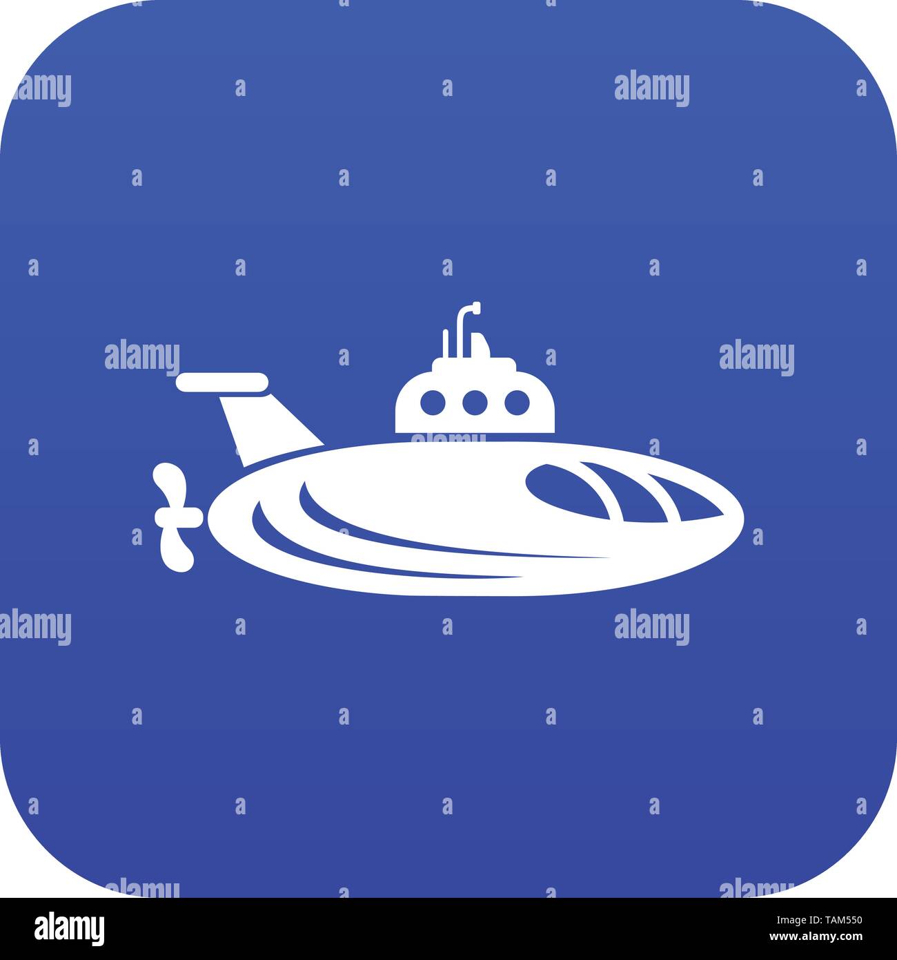 Oval submarine icon blue vector Stock Vector Image & Art - Alamy