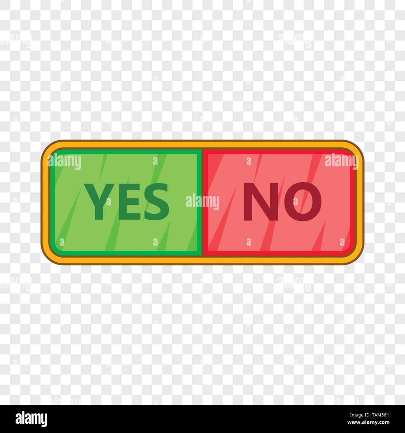 Yes and now sign icon, cartoon style Stock Vector Image & Art - Alamy