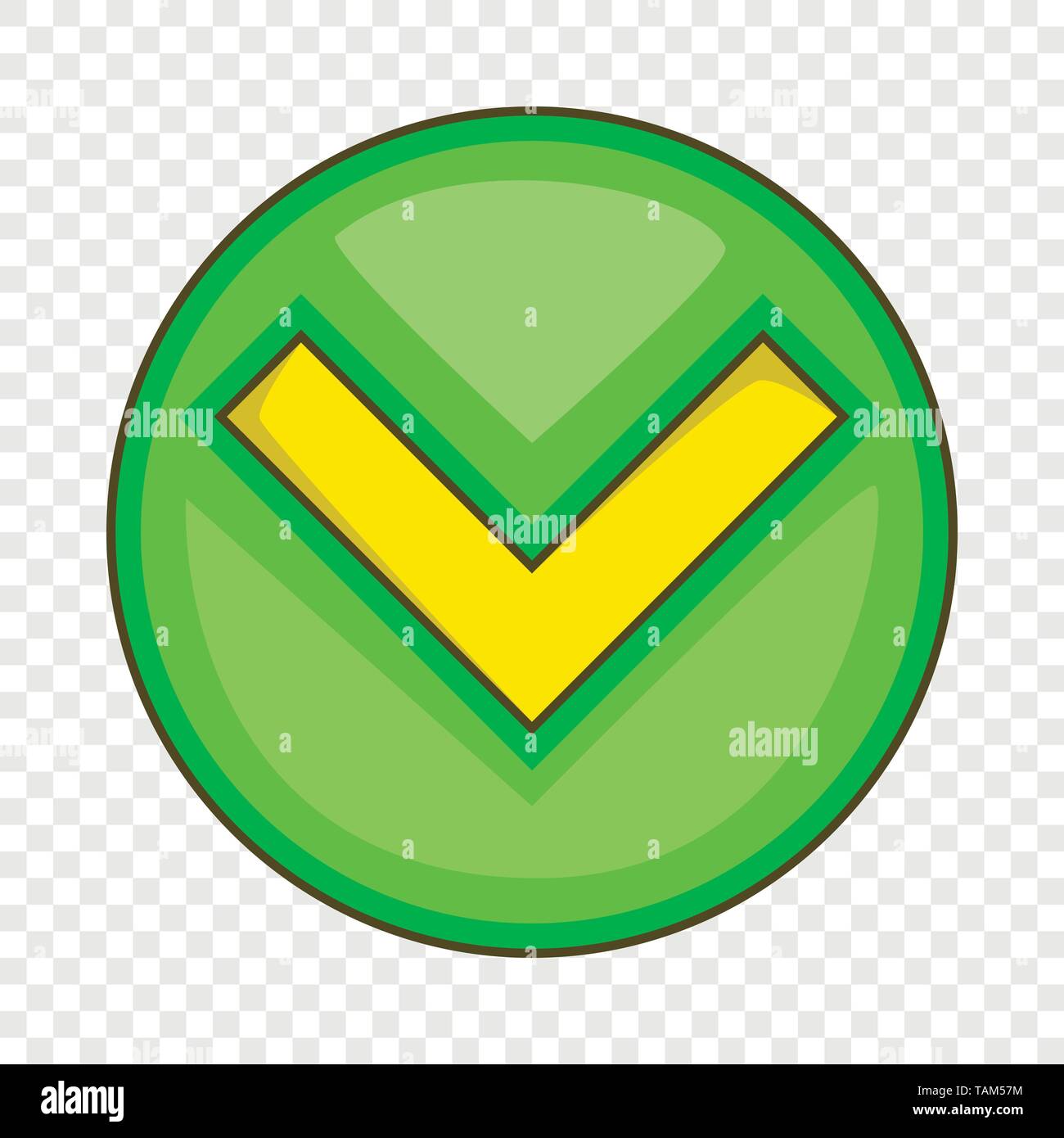 Green tick, check mark icon, cartoon style Stock Vector Image & Art - Alamy