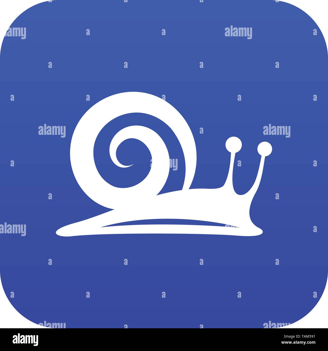 Snail icon blue vector Stock Vector Image & Art - Alamy