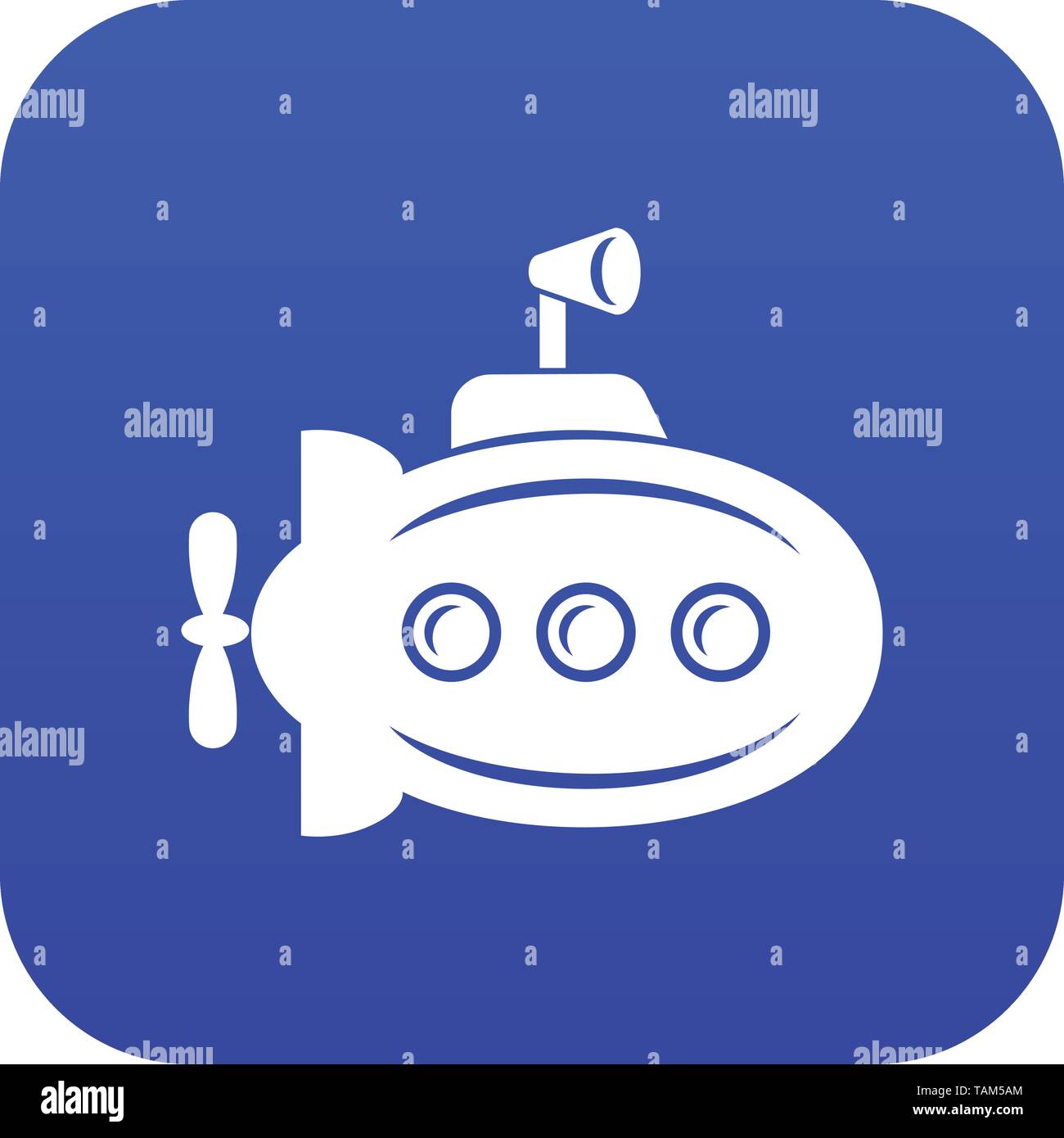 Bathyscaphe with horn icon blue vector Stock Vector Image & Art - Alamy