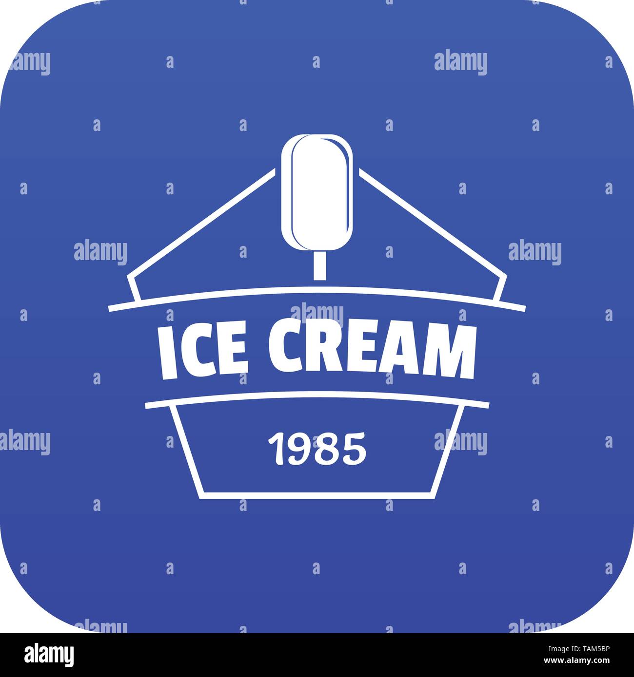 Ice cream icon blue vector Stock Vector Image & Art - Alamy