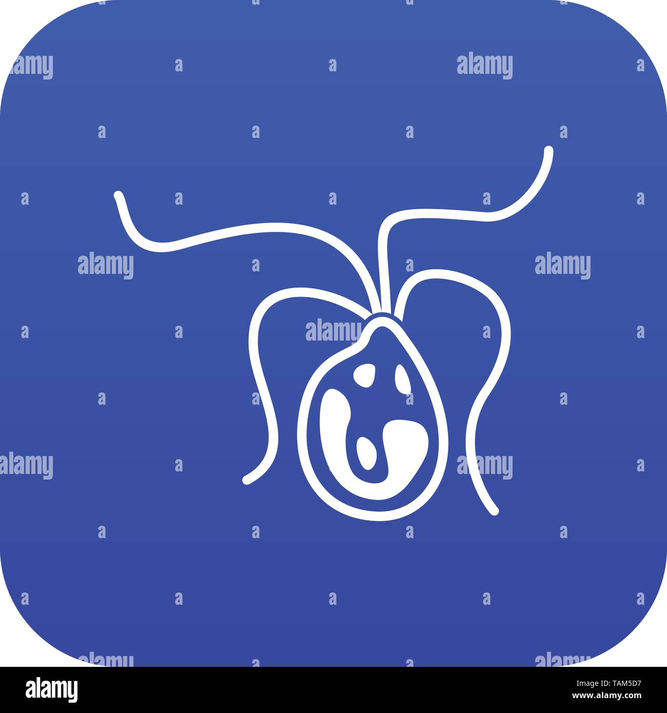 Bacterial cell icon digital blue Stock Vector Image & Art - Alamy