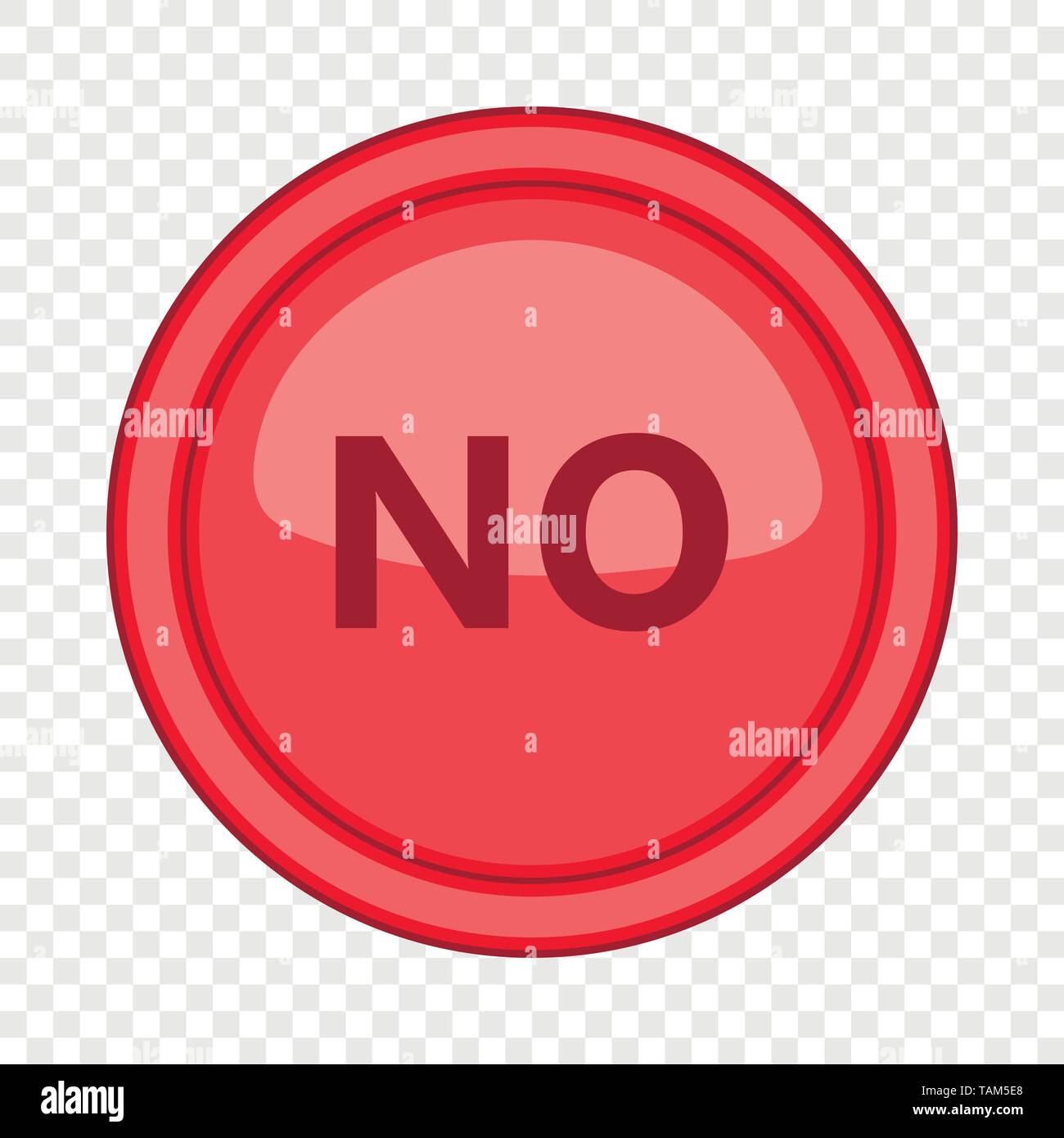 Yes red circle button icon, cartoon style Stock Vector Image & Art - Alamy