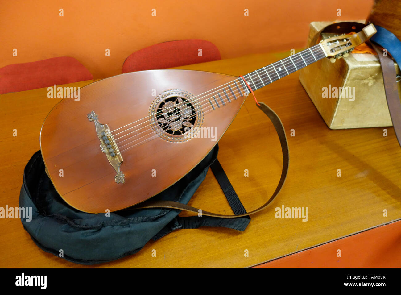 old musical instrument or old string musical instrument or zanfona ...