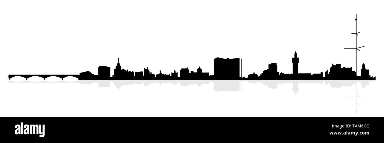 Monochrome city scape Cut Out Stock Images & Pictures - Alamy