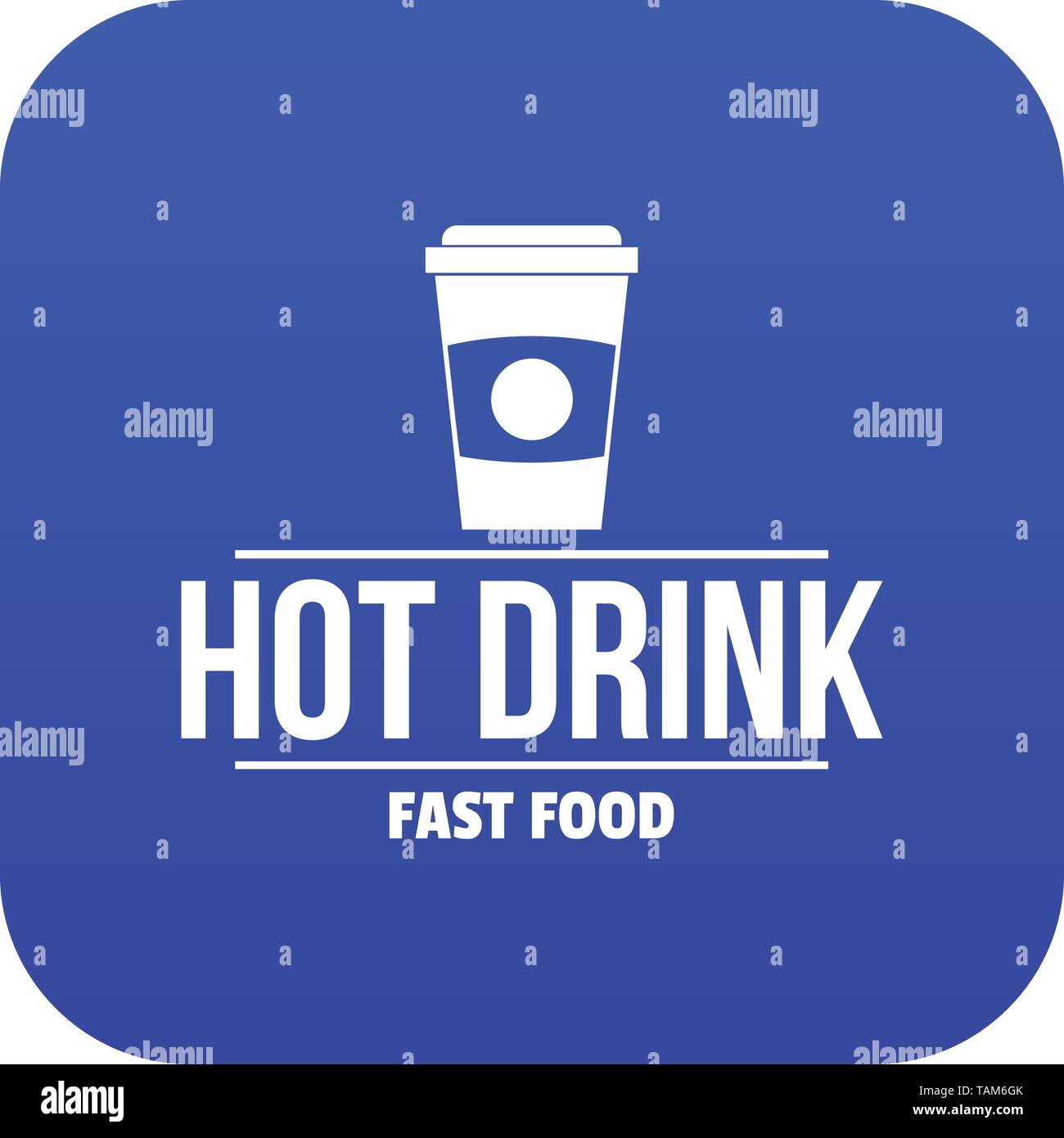 Hot drink icon blue vector Stock Vector Image & Art - Alamy