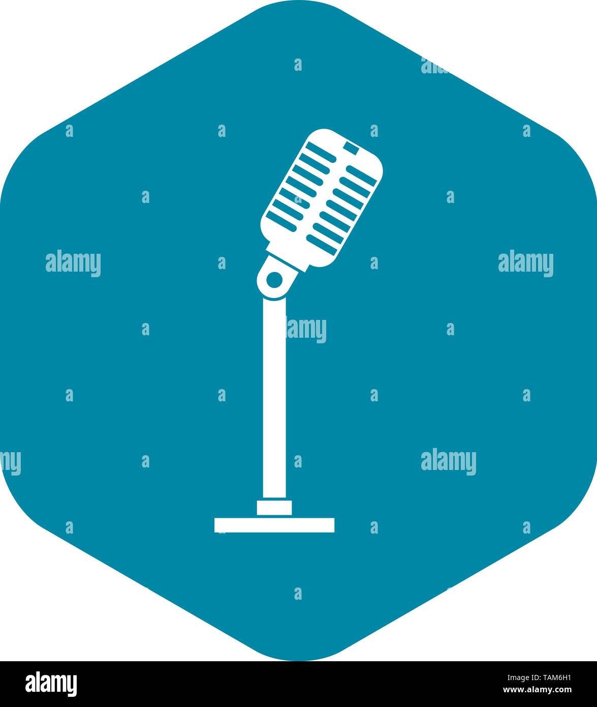 Microphone icon, simple style Stock Vector Image & Art - Alamy