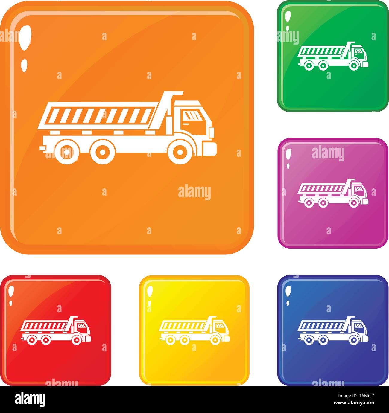 Truck icons set vector color Stock Vector Image & Art - Alamy