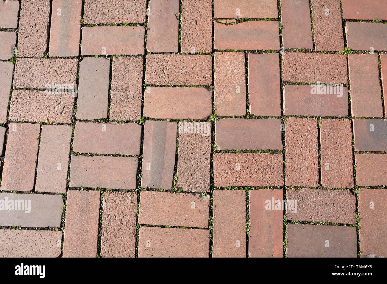 Red concrete paving bricks hi-res stock photography and images - Alamy
