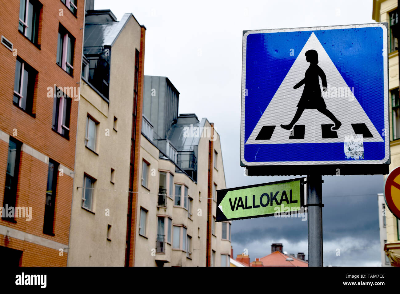 Swedish pedestrian crossing sign hi-res stock photography and images ...