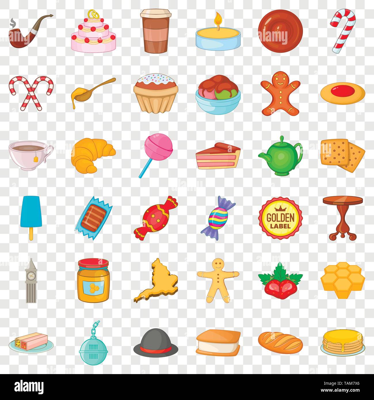 Candy icons set, cartoon style Stock Vector Image & Art - Alamy