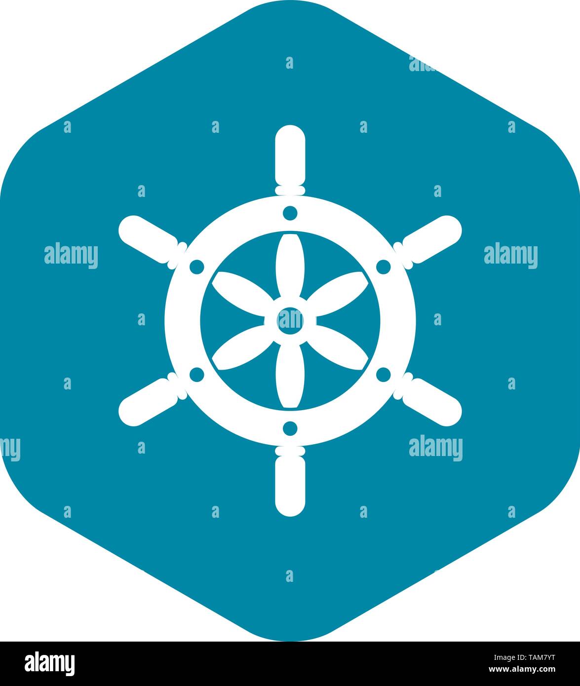 Ship wheel icon, simple style Stock Vector Image & Art - Alamy