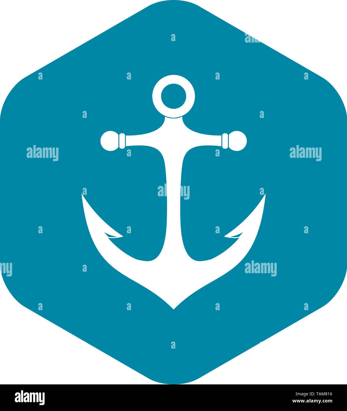 Anchor icon, simple style Stock Vector Image & Art - Alamy