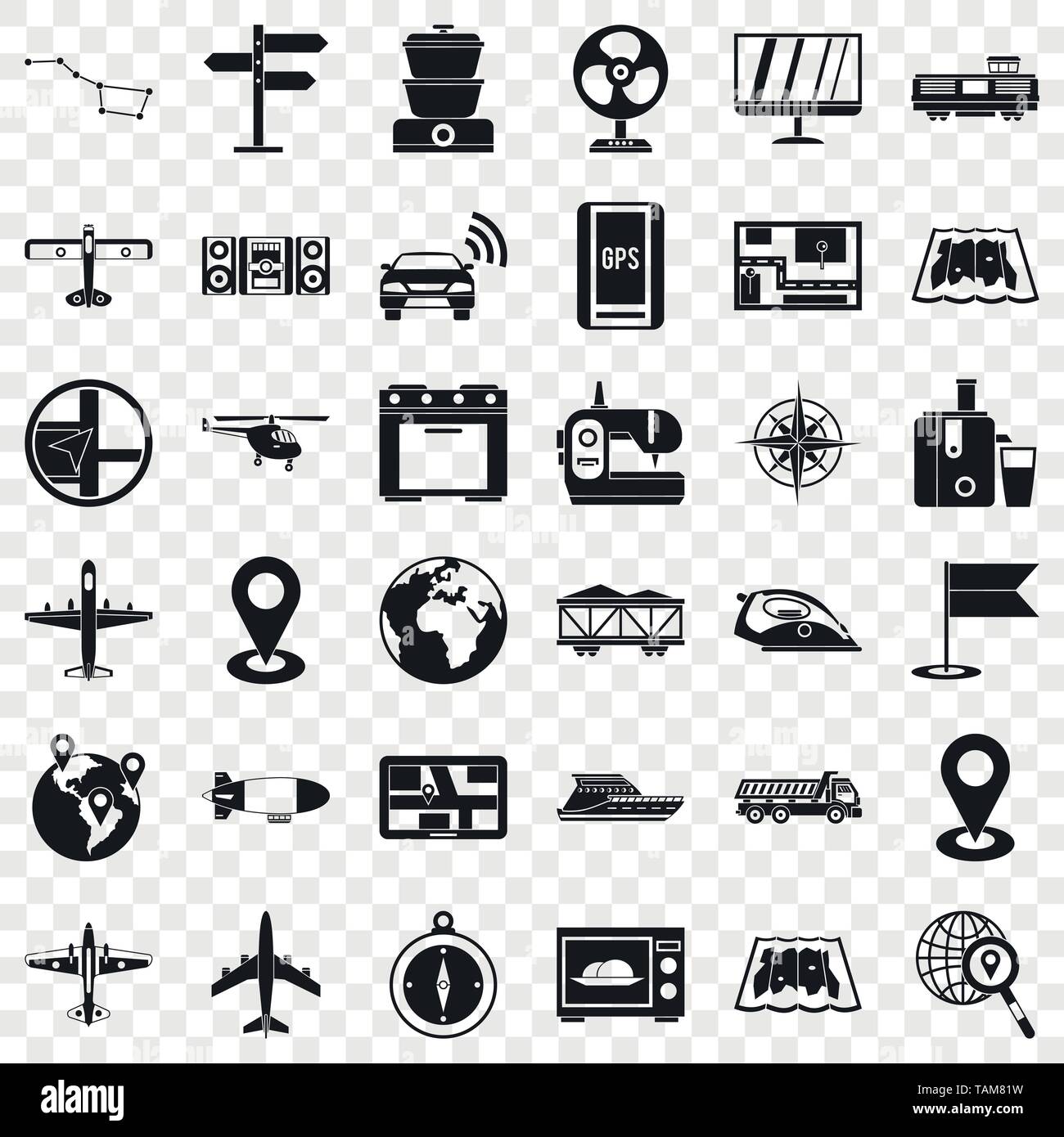 Technology icons set, simple style Stock Vector Image & Art - Alamy
